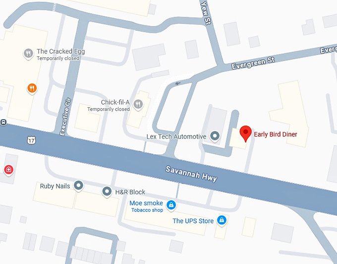 16. early bird diner map