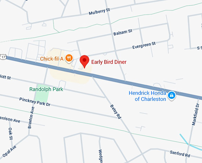 16. early bird diner map