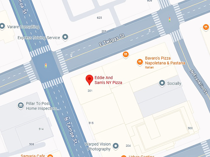 16. eddie and sam's n.y pizza map