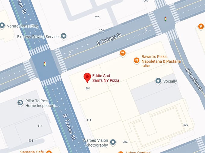 16. eddie and sam's n.y pizza map