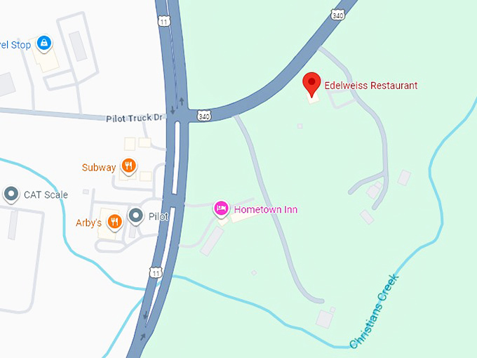 edelweiss german restaurant map