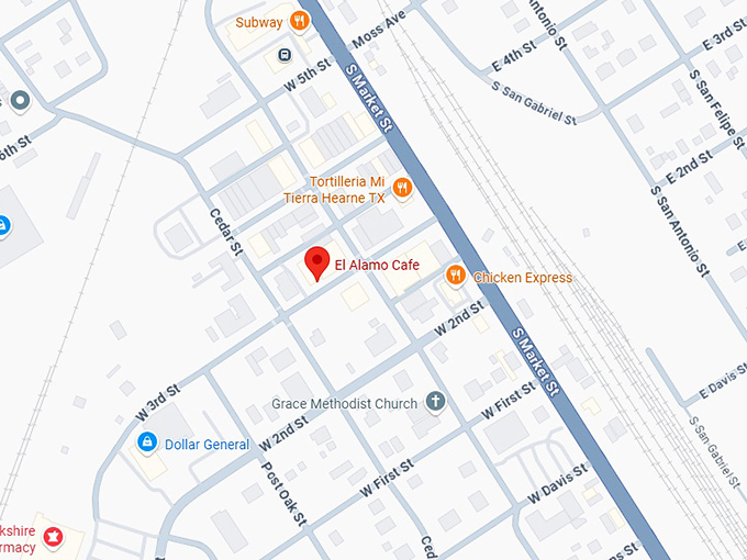 16. el alamo cafe map