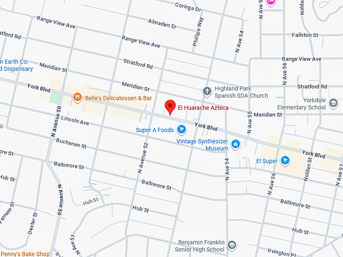 16. el huarache azteca map