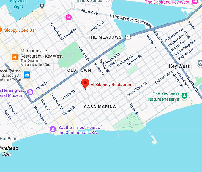 16. el siboney restaurant map