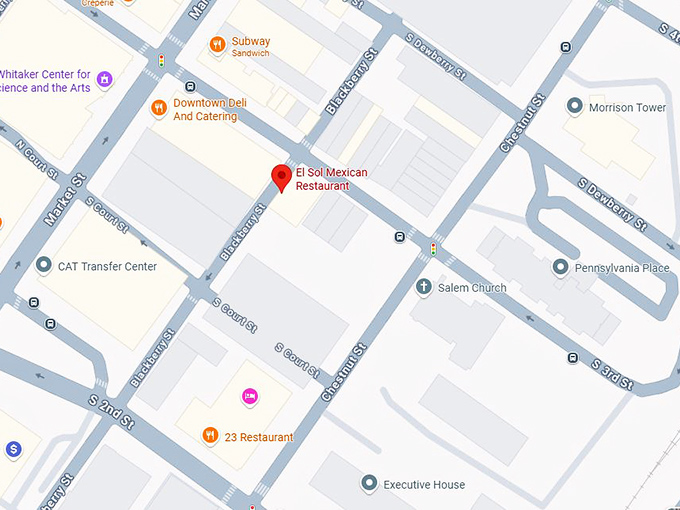 16. el sol mexican restaurant map