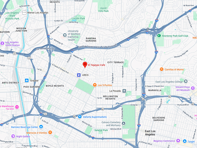 16. el tepeyac cafe map