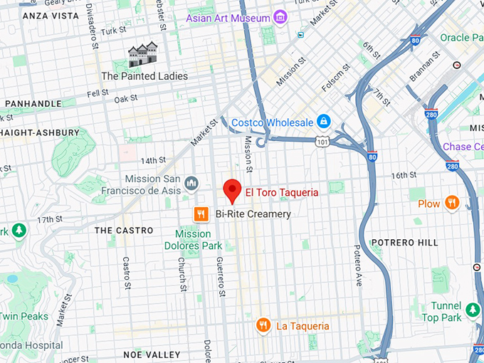 16. el toro taqueria map