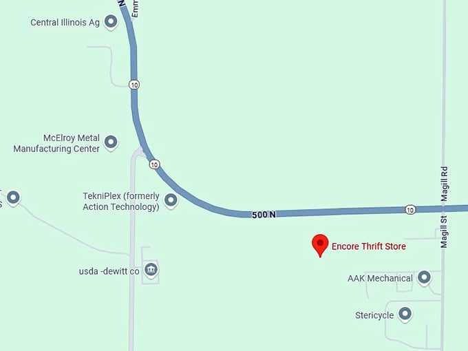 16. encore thrift store map