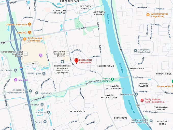 16. enrico's pizza & restaurant map