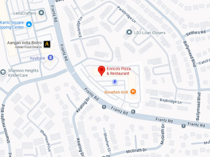 16. enrico's pizza & restaurant map