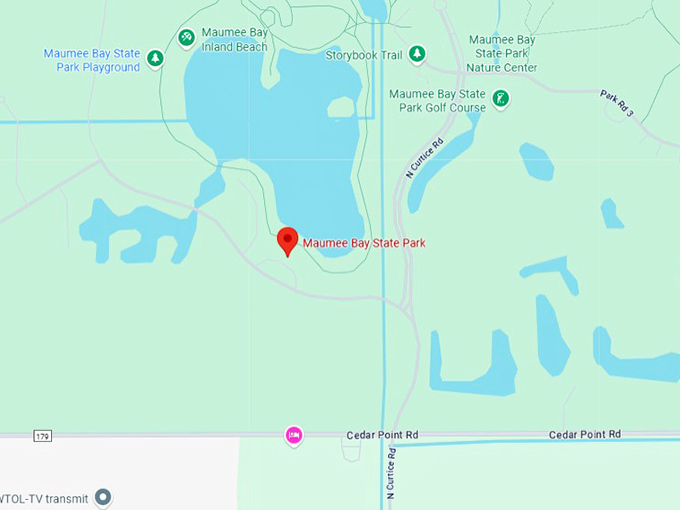 16. erie beach at maumee bay state park oregon map