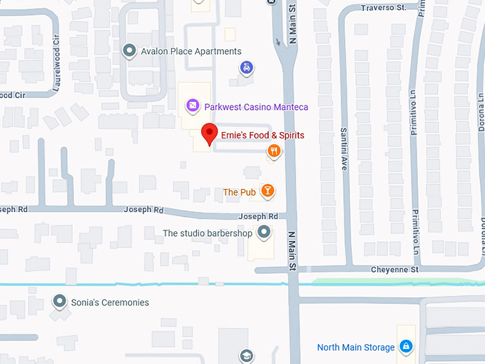 16. ernie’s food & spirits map