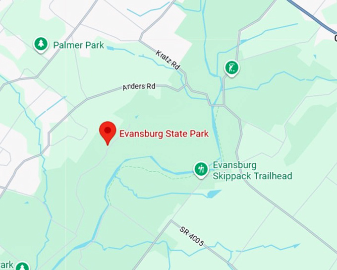 16. evansburg state park (851 mayhall rd) map