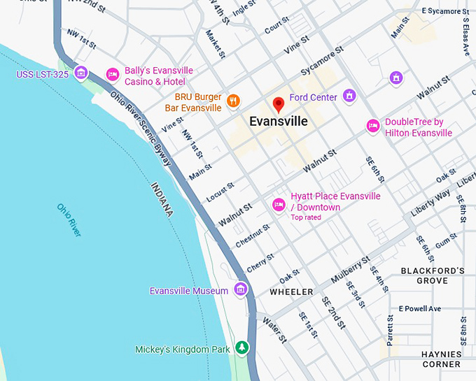 16. evansville map