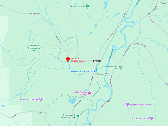 16. everett covered bridge map