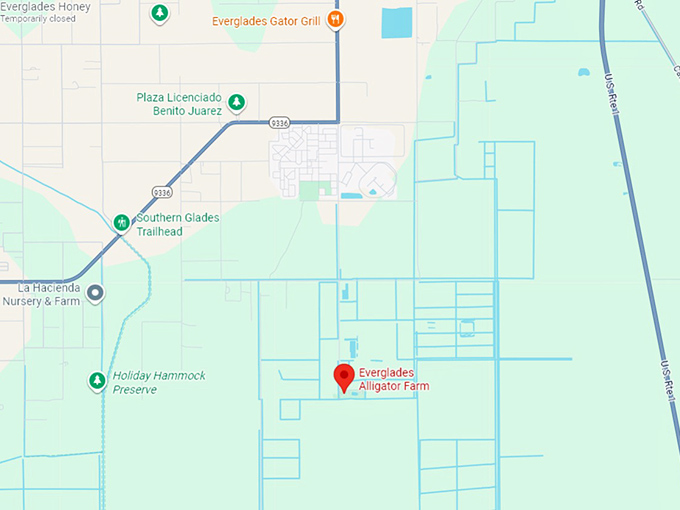 16. everglades alligator farm map