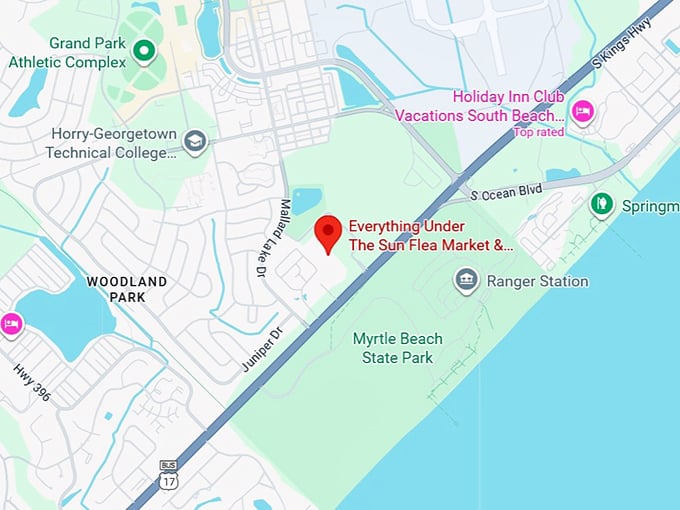 16. everything under the sun flea market & consignment (3826 s kings hwy) map