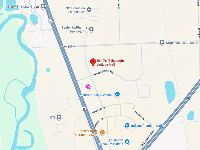 16. exit 76 (edinburgh) antique mall map