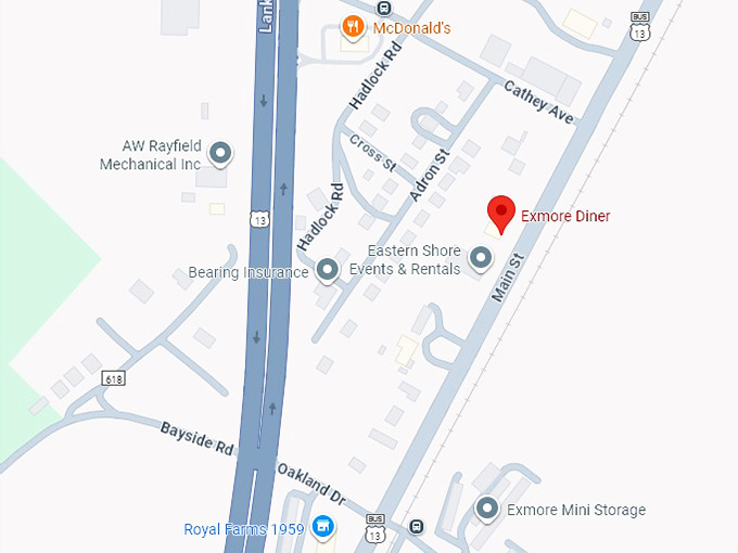 16. exmore diner map