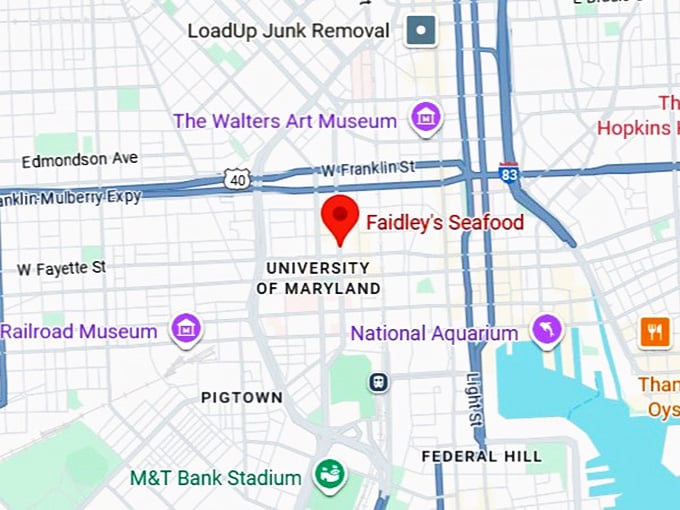 16. faidley's seafood map