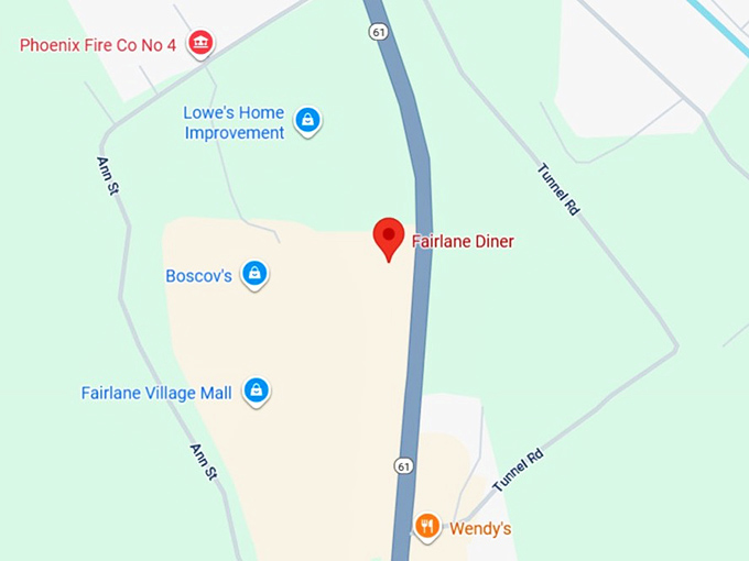 16. fairlane village diner map