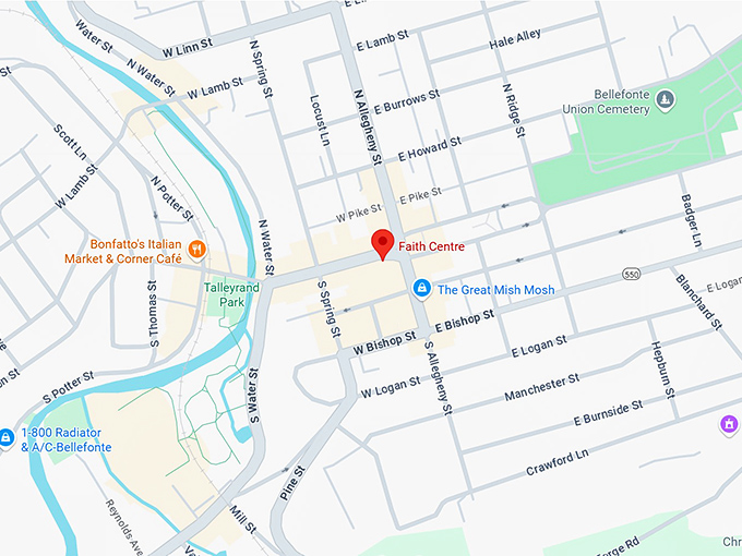 16. faith centre 110 w high st map