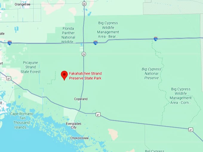 16. fakahatchee strand preserve state park map
