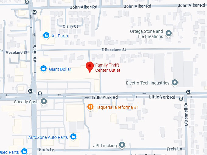 16. family thrift center outlet 127 little york rd map