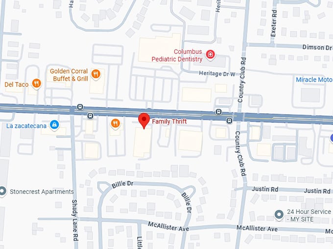 16. family thrift map