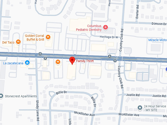 16. family thrift map