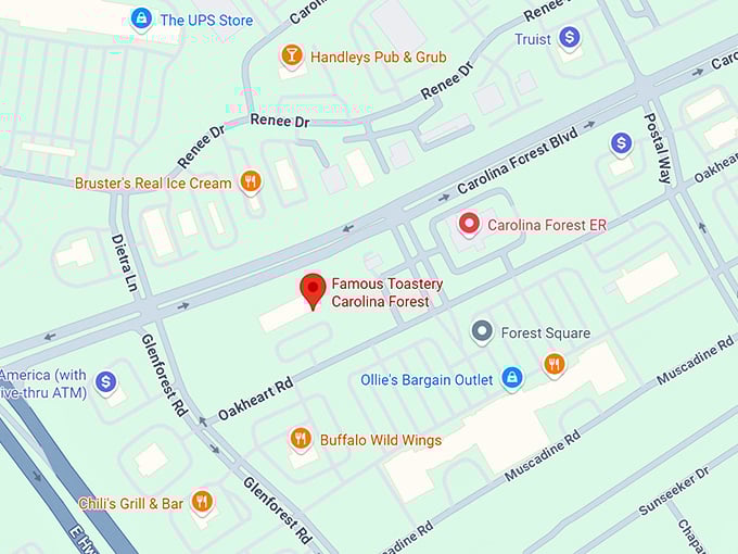 16. famous toastery carolina forest map