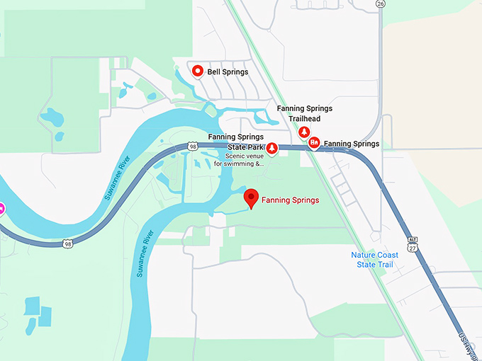16. fanning springs map