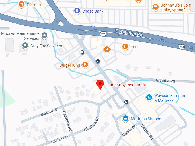 farmer boy restaurant (1324 canton rd) map