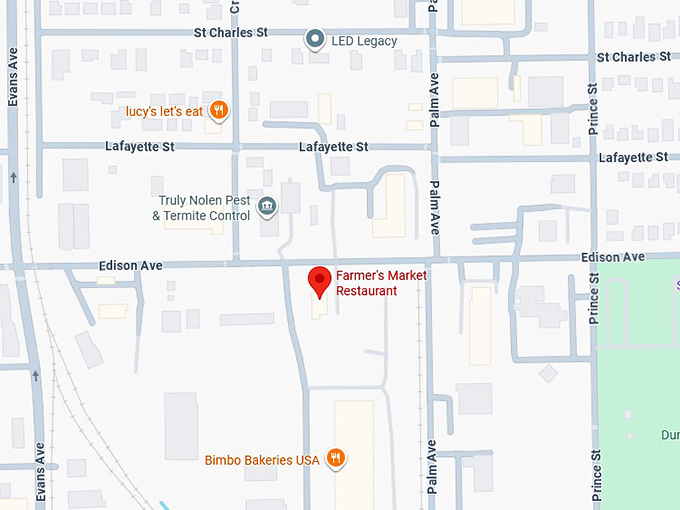 16. farmer's market restaurant map