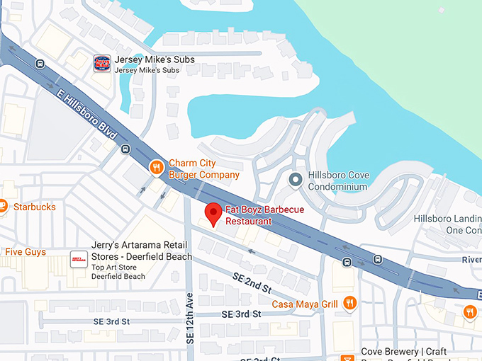 16. fat boyz barbecue restaurant map