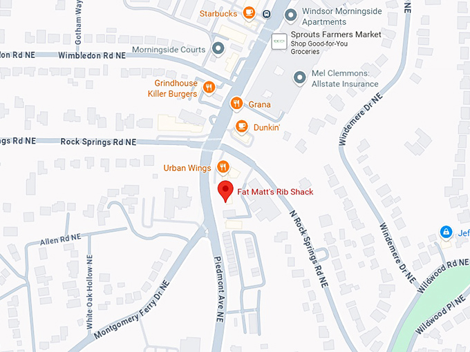 16. fat matt's rib shack map