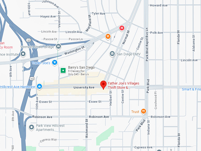 16. father joe's villages thrift store & donation center hillcrest map