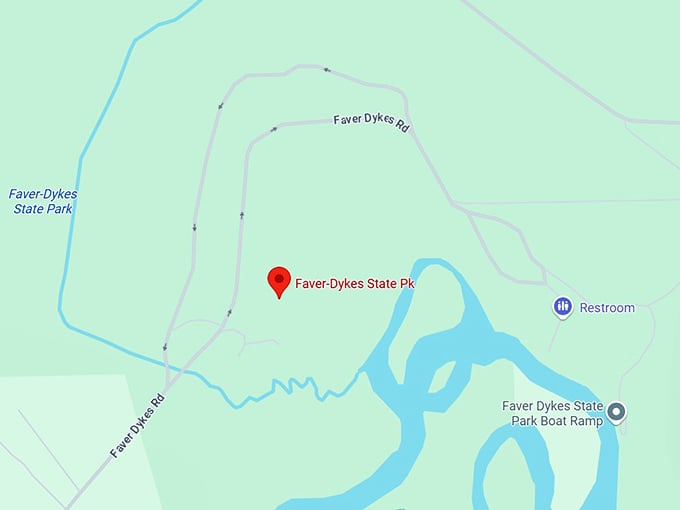16. faver dykes state park map
