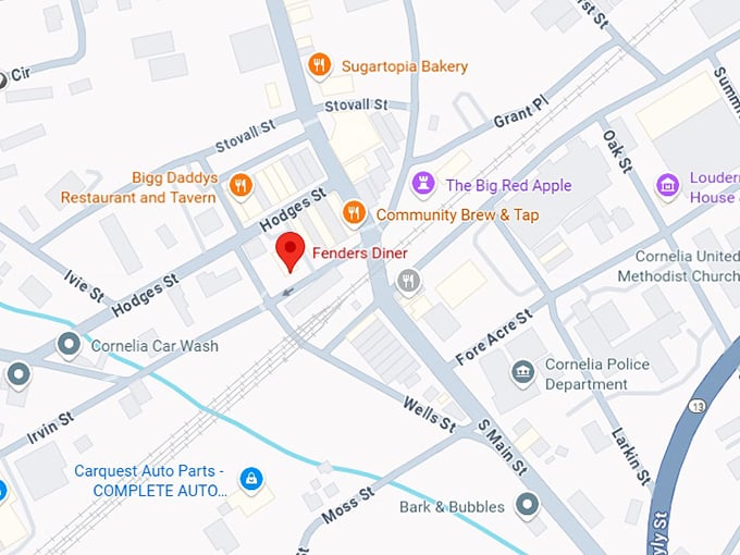 16. fenders diner map