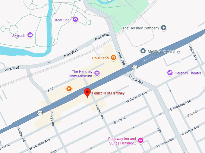 16. fenicci's of hershey map