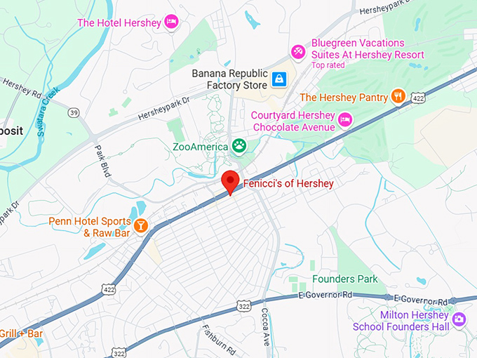 16. fenicci's of hershey map