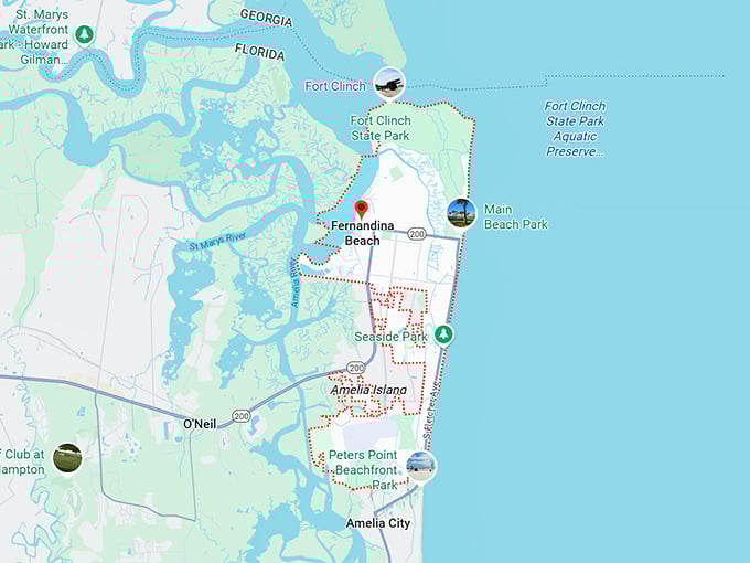 16. fernandina beach, fl map