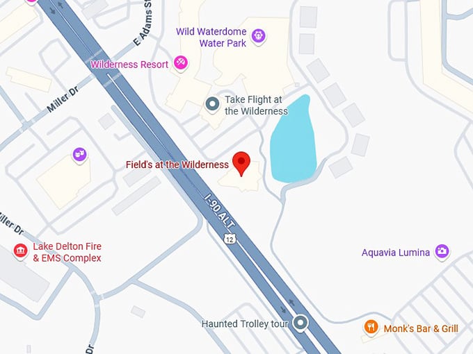 16. field's at the wilderness map