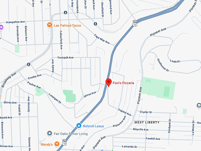 16. fiori&rsquo;s pizzaria map