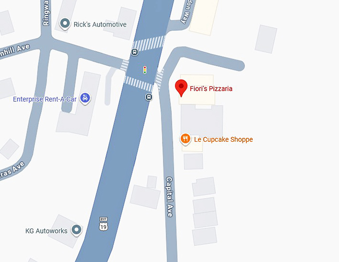 16. fiori&rsquo;s pizzaria map