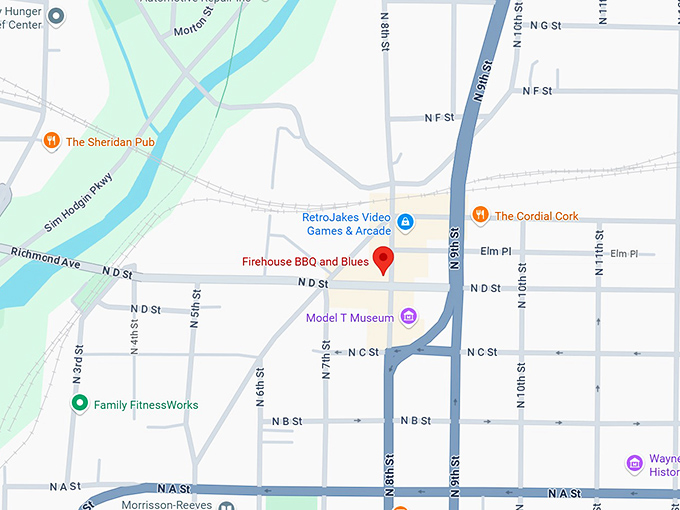 16. firehouse bbq & blues map