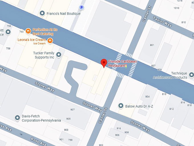 16. fireside caribbean restaurant map