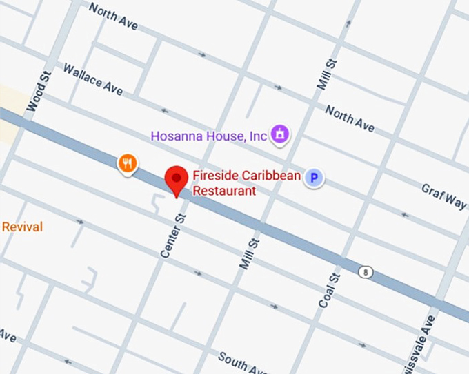 16. fireside caribbean restaurant map
