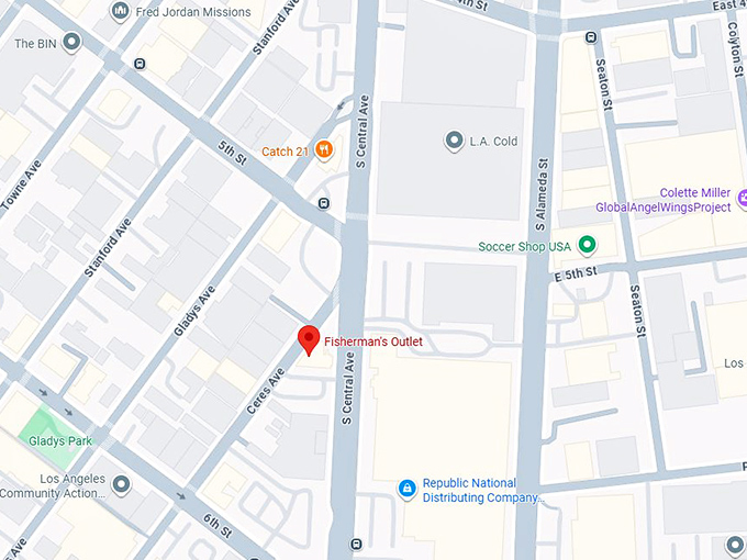 fisherman's outlet map