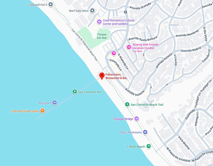 16. fisherman's restaurant & bar map